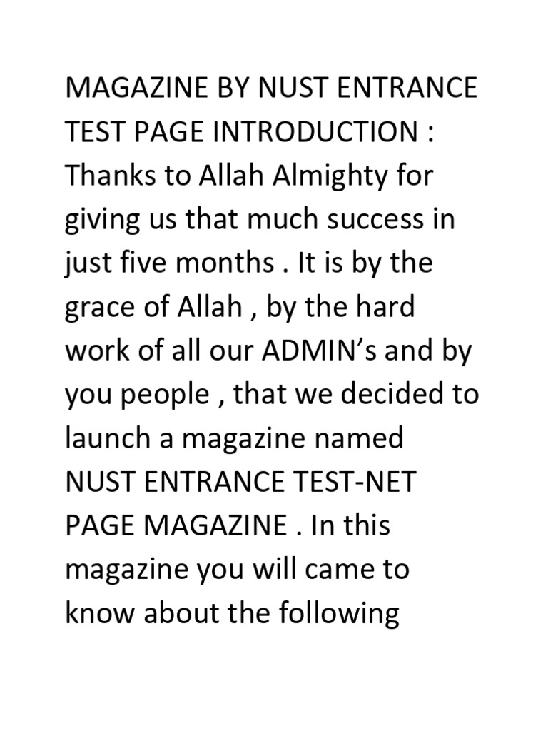 Nust Past Paper by Arslan | PDF | Multiple Choice | Engineering