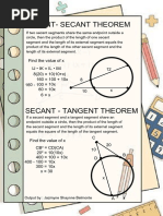 Theorems On Secant Segments Tangent Segments and External Secant | PDF