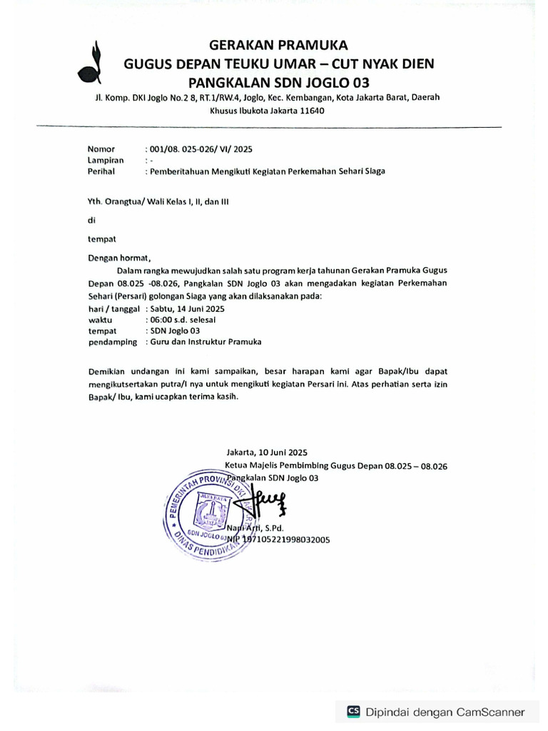 Pemberitahuan Persari Walimurid | PDF