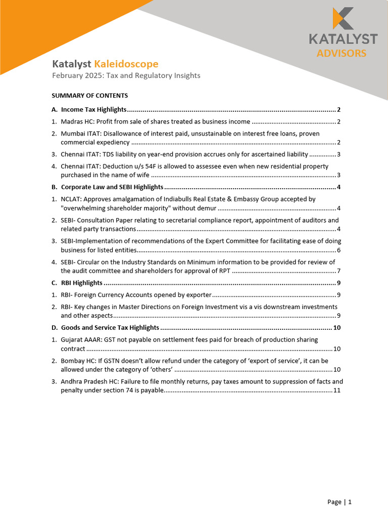 Katalyst Kaleidoscope February 2025 | PDF | Expense | Regulatory Compliance