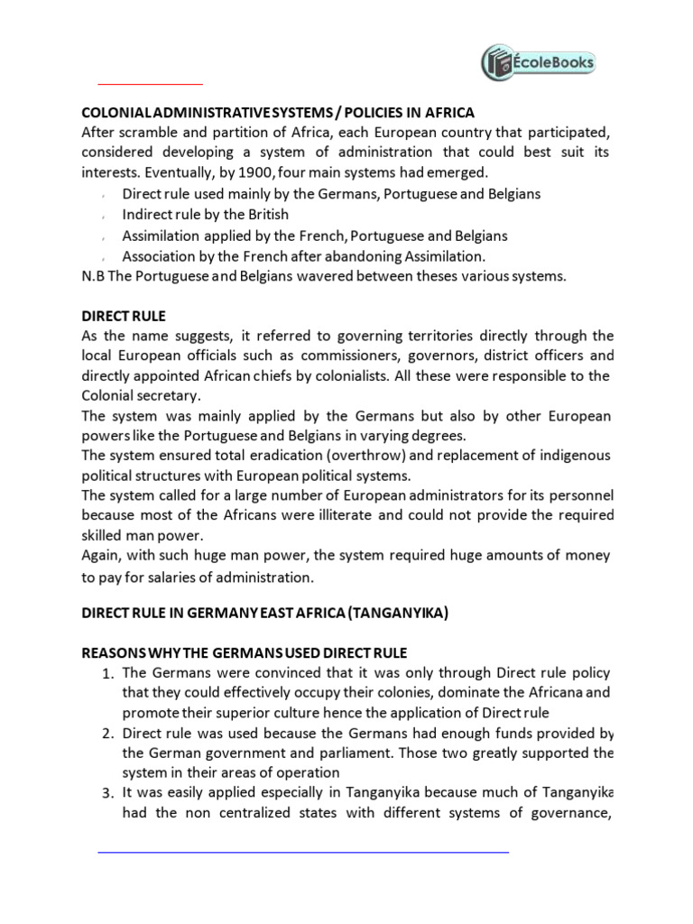 British Indirect Rule in Tanganyika | PDF | Nigeria | Uganda