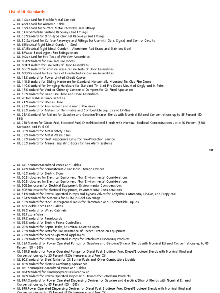 @ List of UL Standards | PDF | Biodiesel | Diesel Fuel