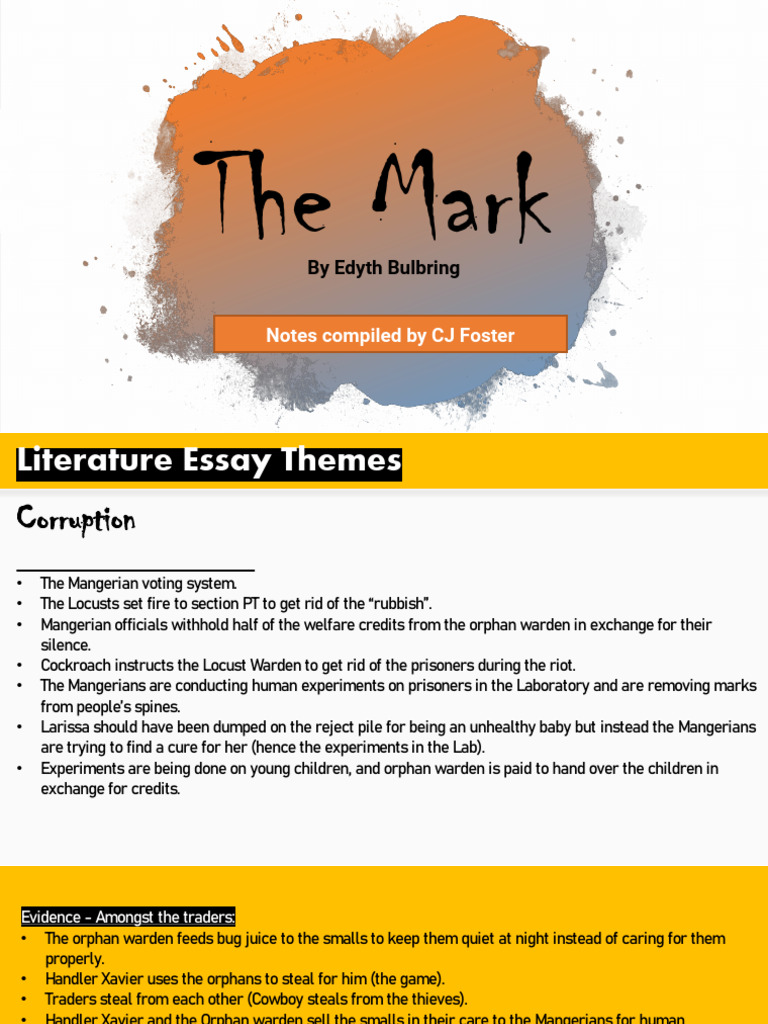 Themes of Corruption in "The Mark" | PDF