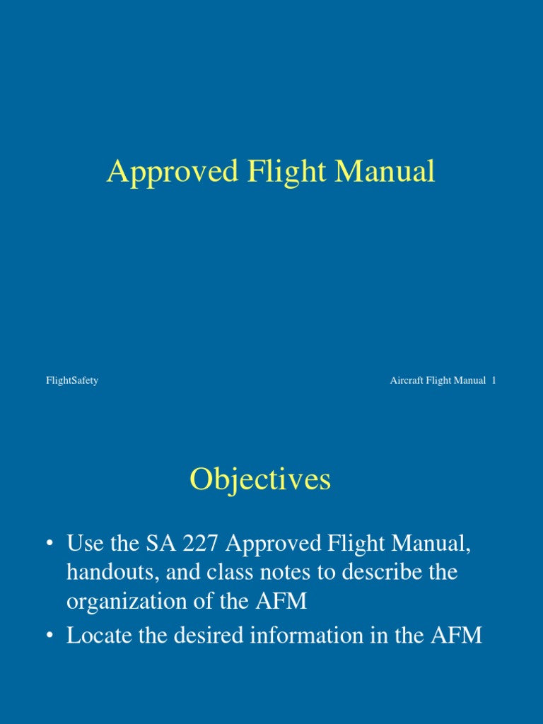 SA 227 Aircraft Flight Manual Overview | PDF | Takeoff | Flight