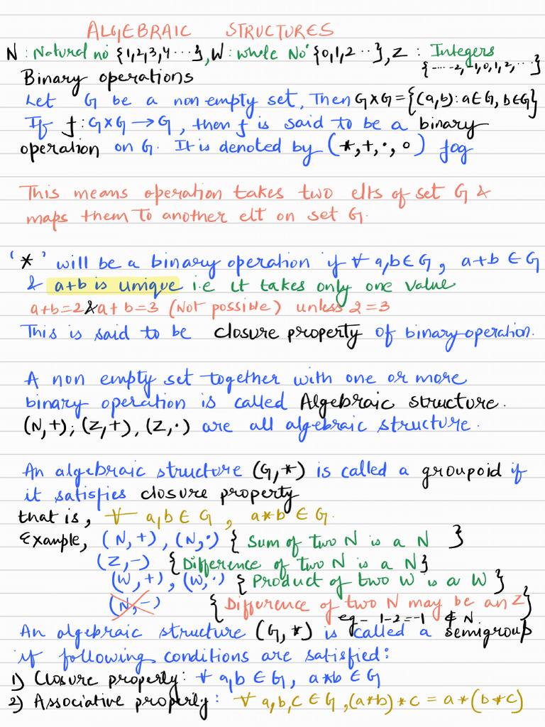 Algebraic Structure | PDF