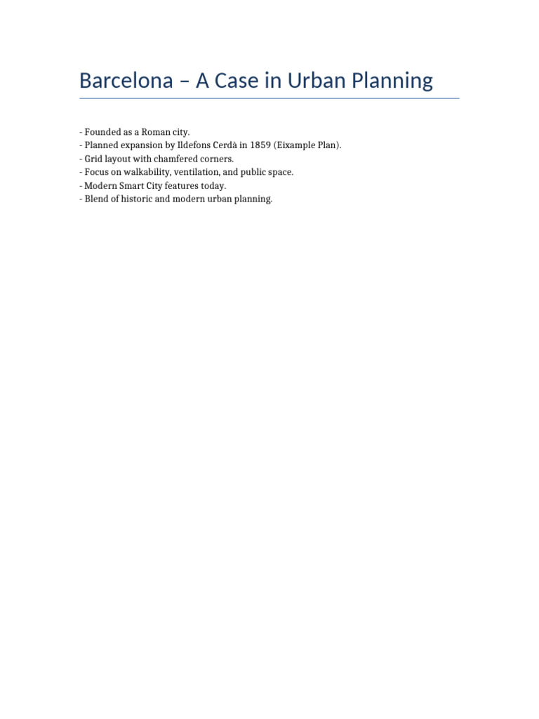 Barcelona Urban Planning | PDF