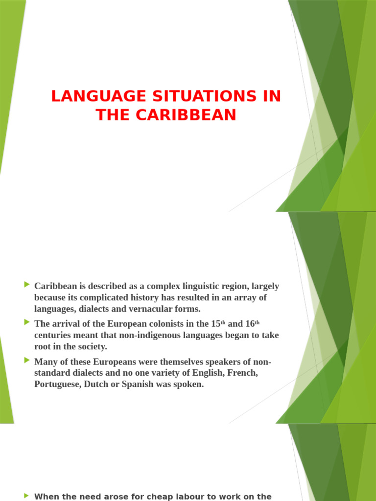 Caribbean Language Diversity Analysis | PDF | Caribbean | Linguistics