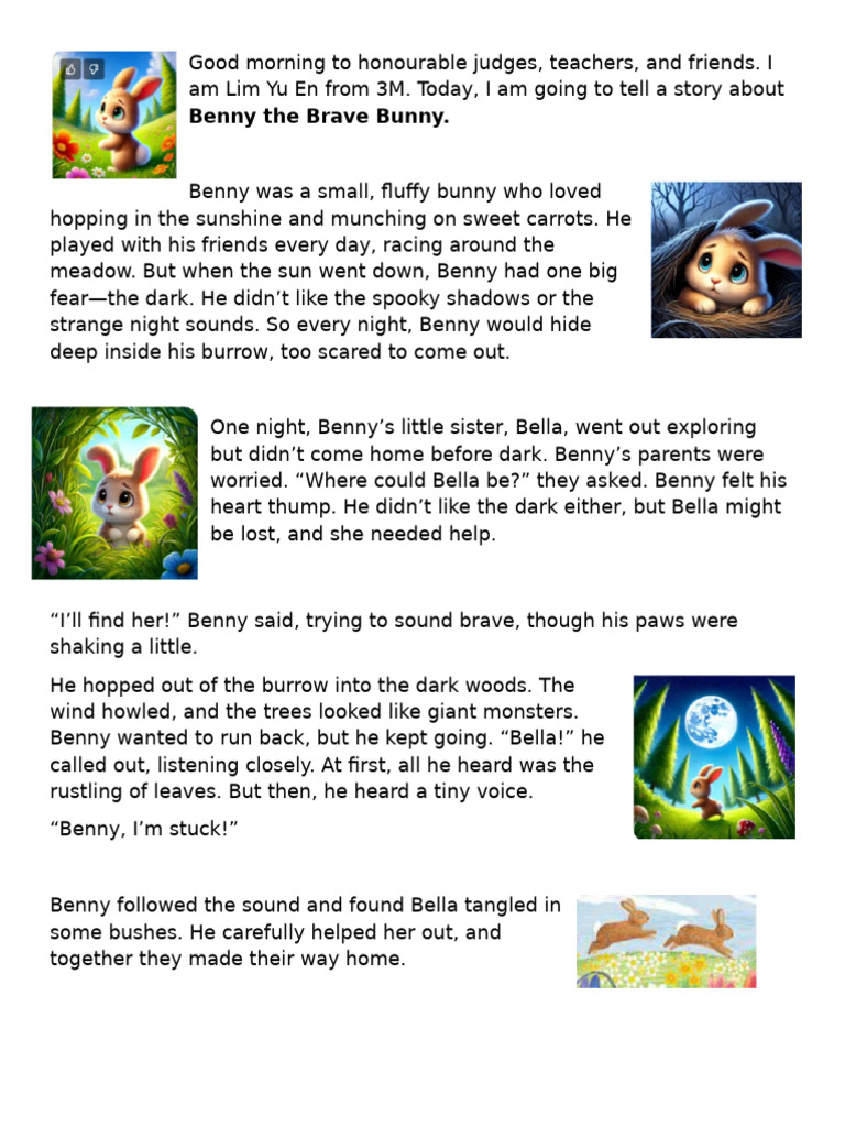 Benny The Brave Bunny | PDF