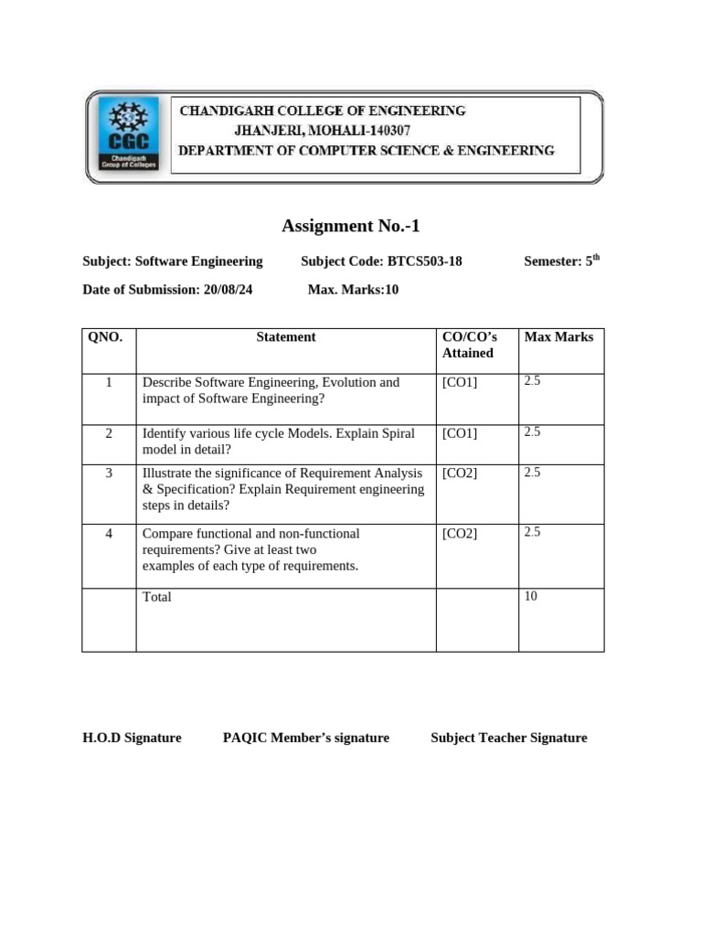 Se Assignment1 With Answers-2025 | PDF | Software Development Process | Systems Thinking