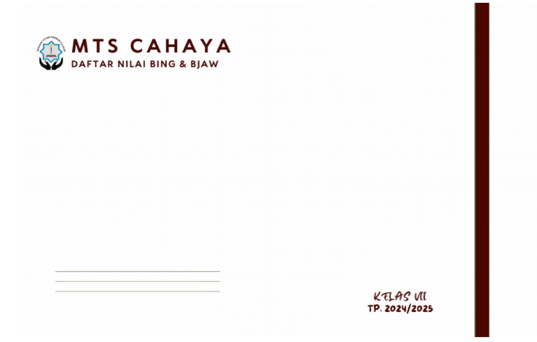 Cover Daftar Nilai Kelas Vii Pdf
