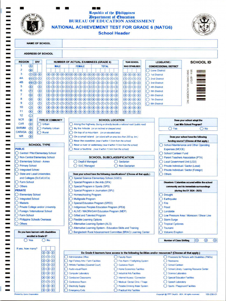NAT G6 School Header | PDF
