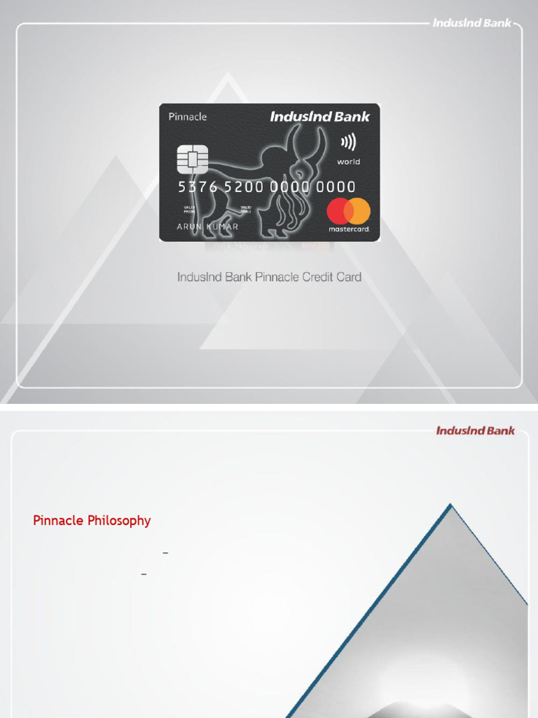 IndusInd Pinnacle Credit Card Benefits | PDF | Airport Lounge | Credit Card