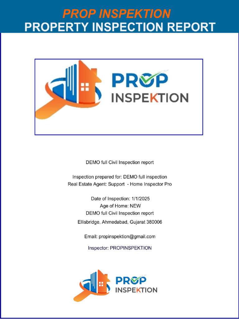 DEMO Full Civil Inspection Report | PDF | Damages | Legal Liability