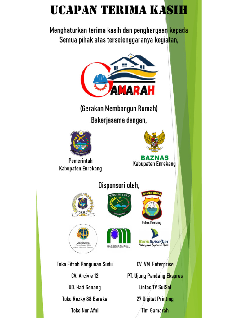 Ucapan Terima Kasih Gamarah | PDF