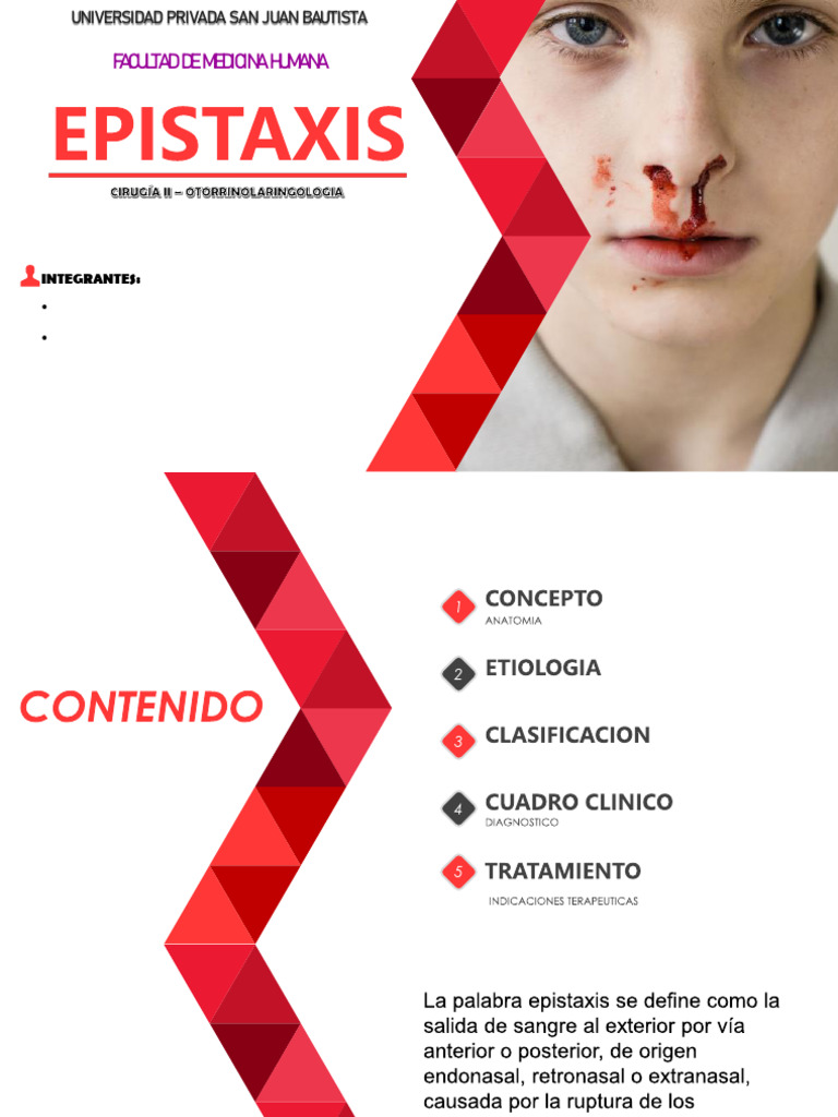 Epistaxis: Causas y Clasificación | PDF | Nariz humana | Coagulación