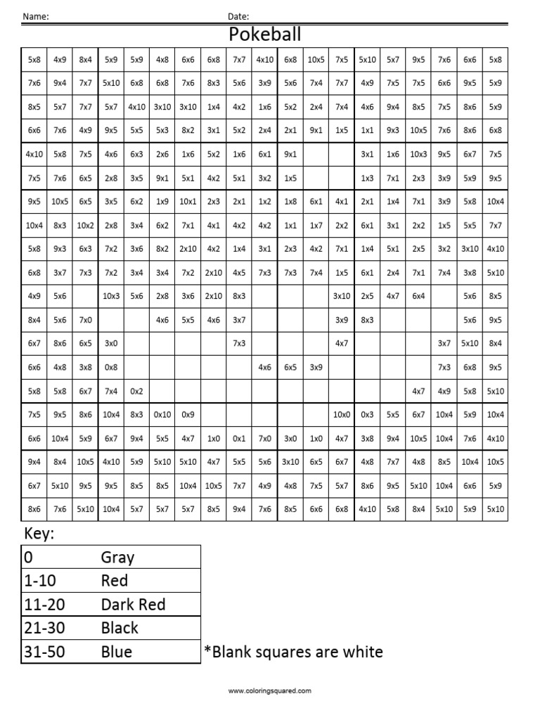 1MD PokeBall Multiplication Pokemon Math Worksheets | PDF