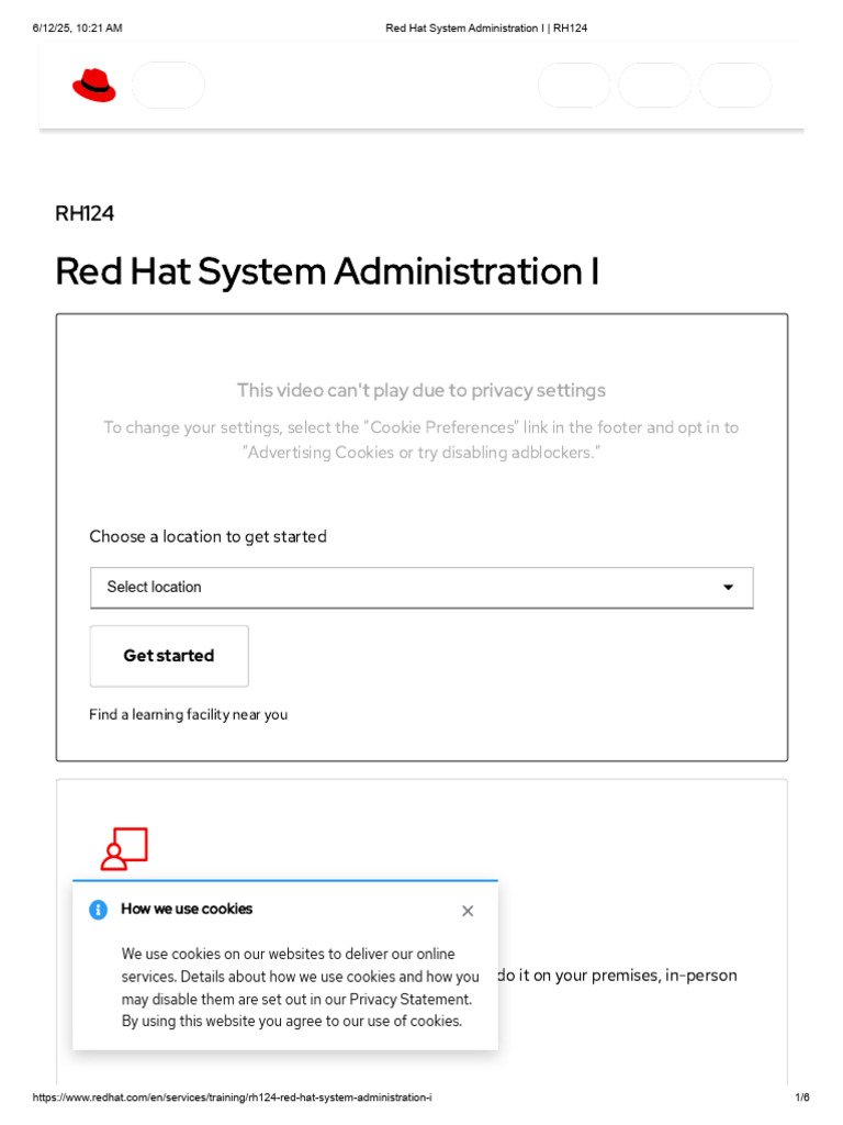 Red Hat System Administration I - RH124 | PDF | Http Cookie | Linux