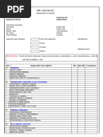 Eot Crane Inspection Checklist | PDF