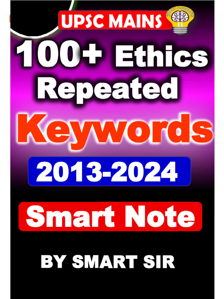Ethics Repeated Keywords (English) by Smart Sir | PDF
