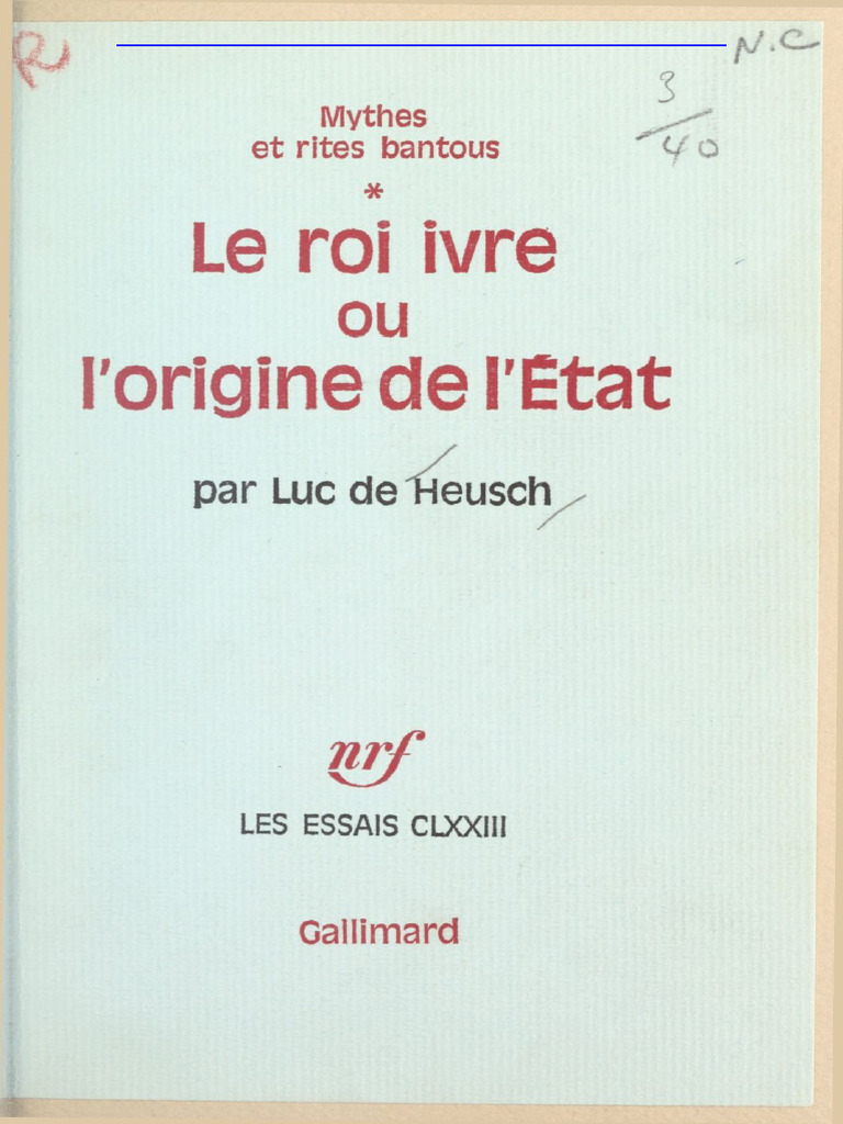 Mythes et Rites des Bantous | PDF | Afrique | Repas