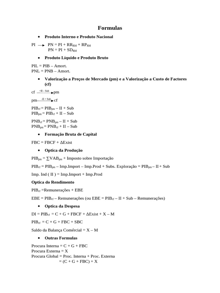 Formulas de Macro | PDF