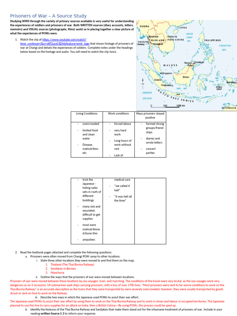 WWII POW Experiences: Source Analysis | PDF | Prisoner Of War | Military