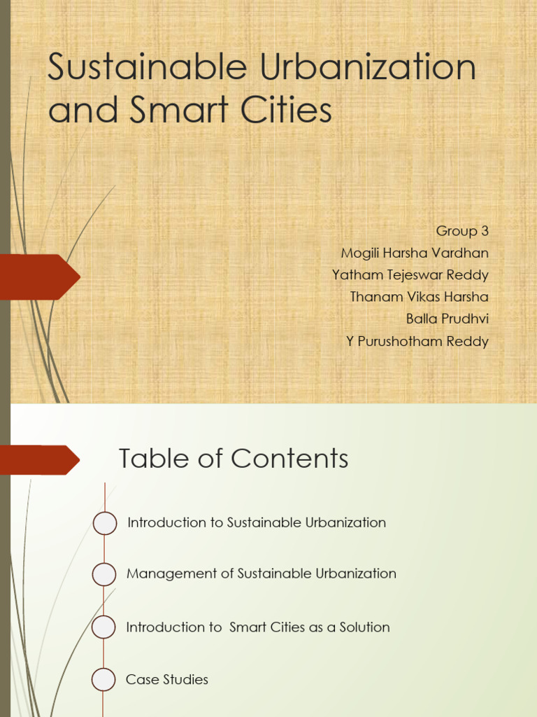 Sustainable Urbanization & Smart Cities | PDF | Sustainability ...