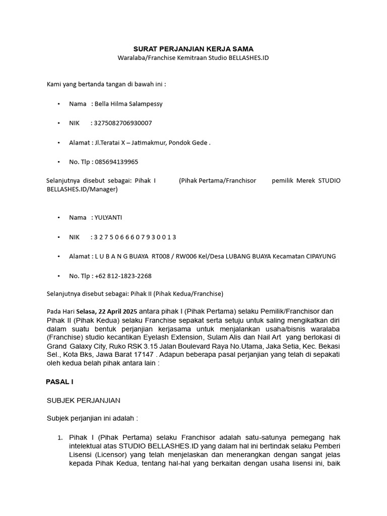 Kemitraan Kak Yulyanti Dan Kak Hengky | PDF