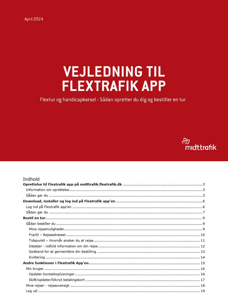 Vejledning Til Bestilling På Flextrafik App en 110424 A | PDF