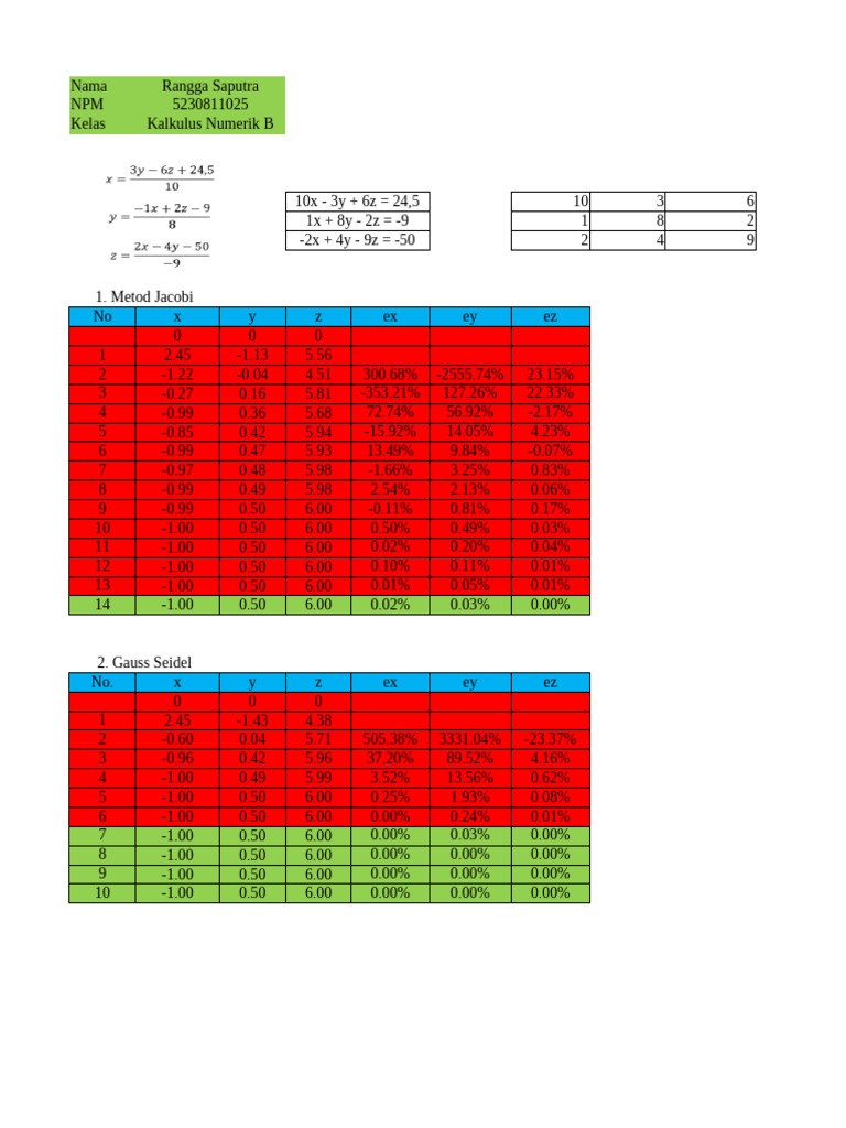 Rangga Saputra - Kalkulus Numerik B | PDF