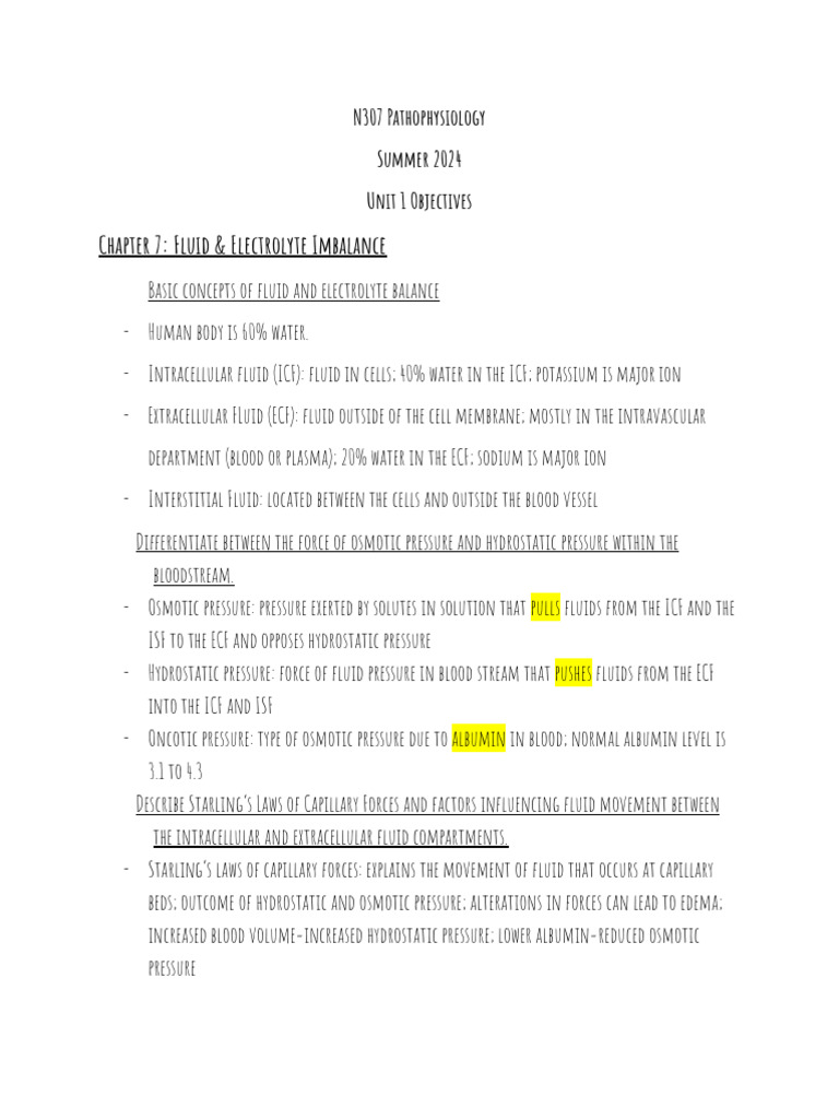 Unit 1 Study Guide Patho | PDF | Immune System | Infection