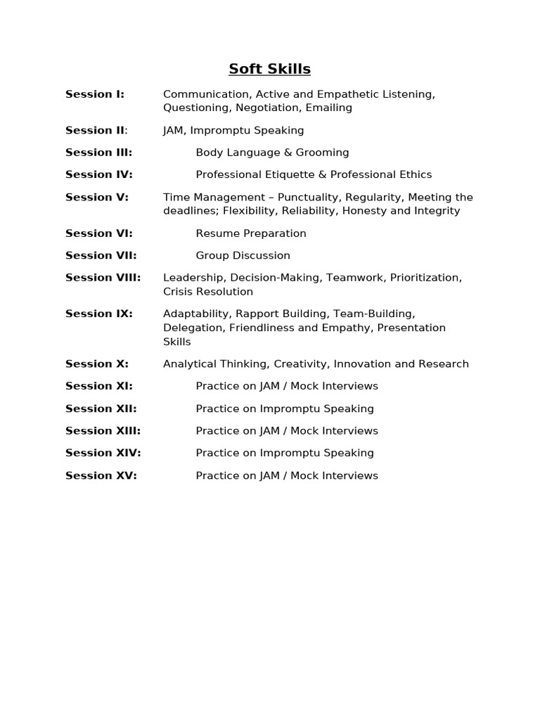 Soft Skills | PDF