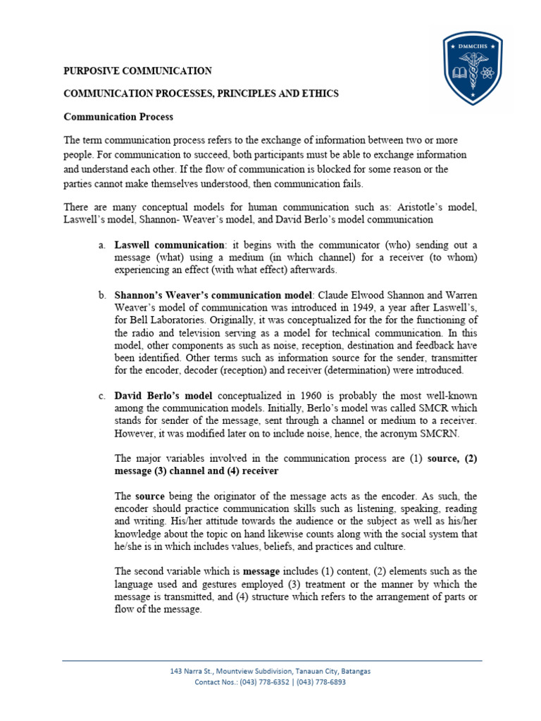 Lecture in Purcomm Midterm To Final 1 | PDF | Communication | Nonverbal ...