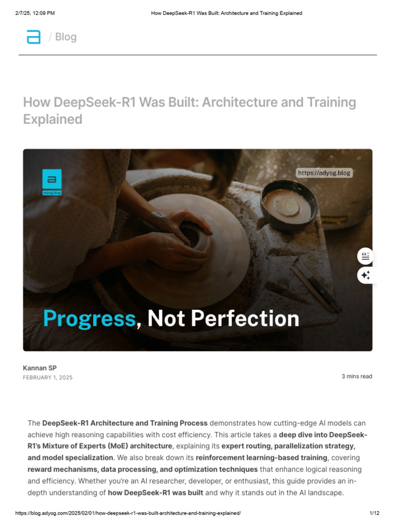 How DeepSeek-R1 Was Built_ Architecture and Training Explained | PDF ...