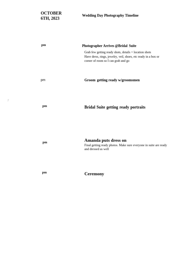 Tentative Timelines | PDF