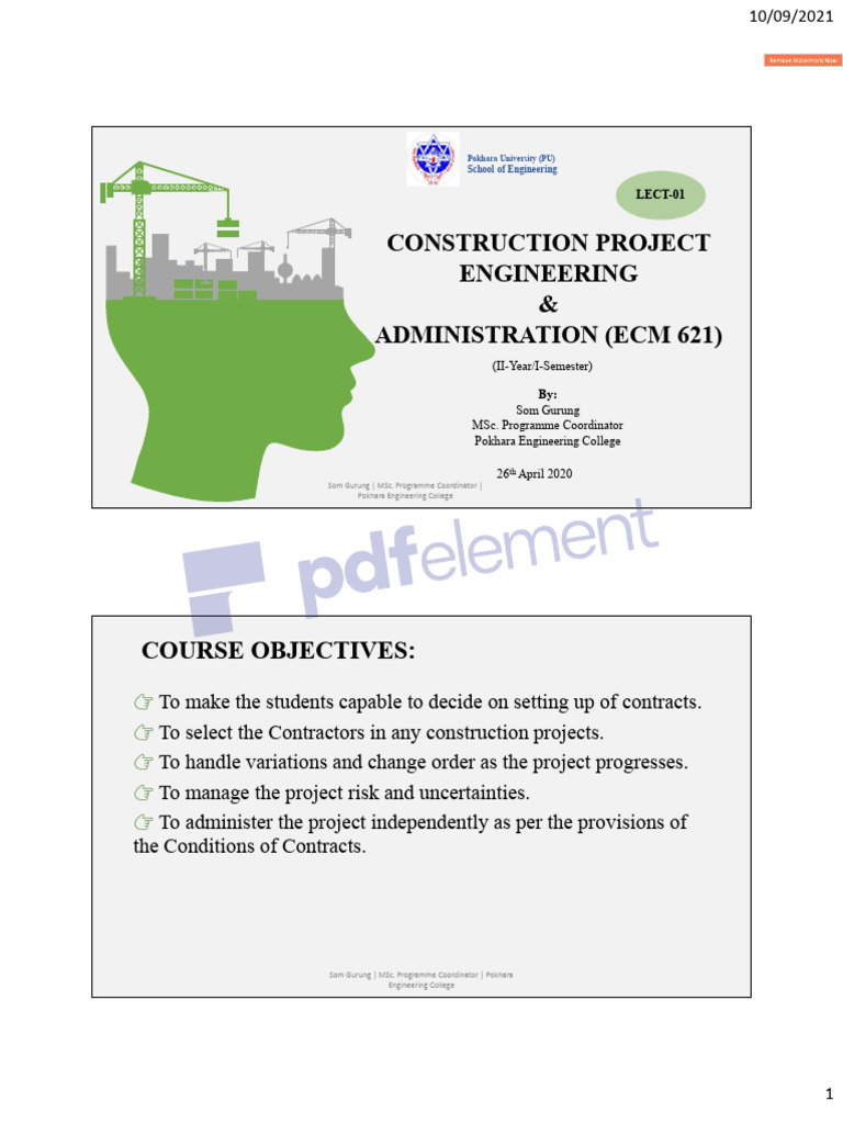 Cpea All | PDF | Construction Management | Project Management