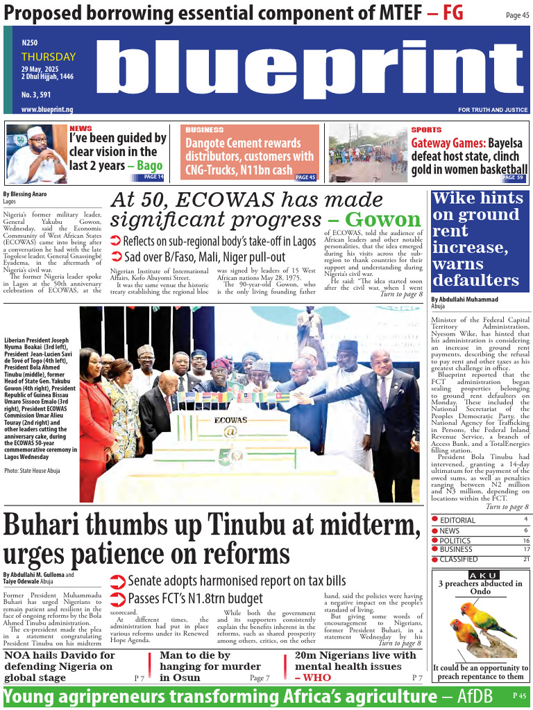 Blueprint EPaper 29th May 2025 | PDF | Nigeria
