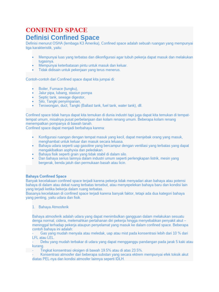 Bahaya dan Definisi Ruang Terbatas | PDF