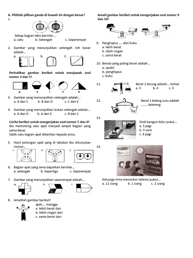 Ujian MTK Hanan Fix | PDF