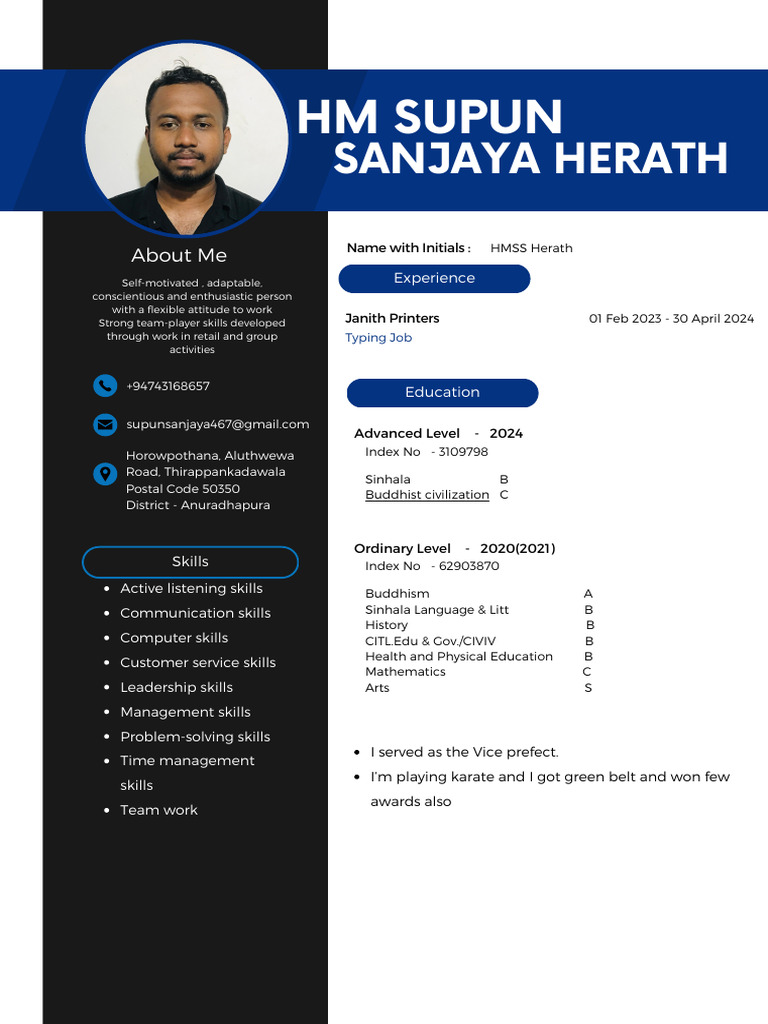 Black Modern Professional Resume | PDF