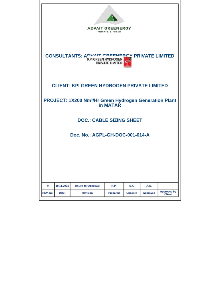 HT LT Cable Sizing Sheet 01.02.2025 | PDF | Electrical Engineering ...