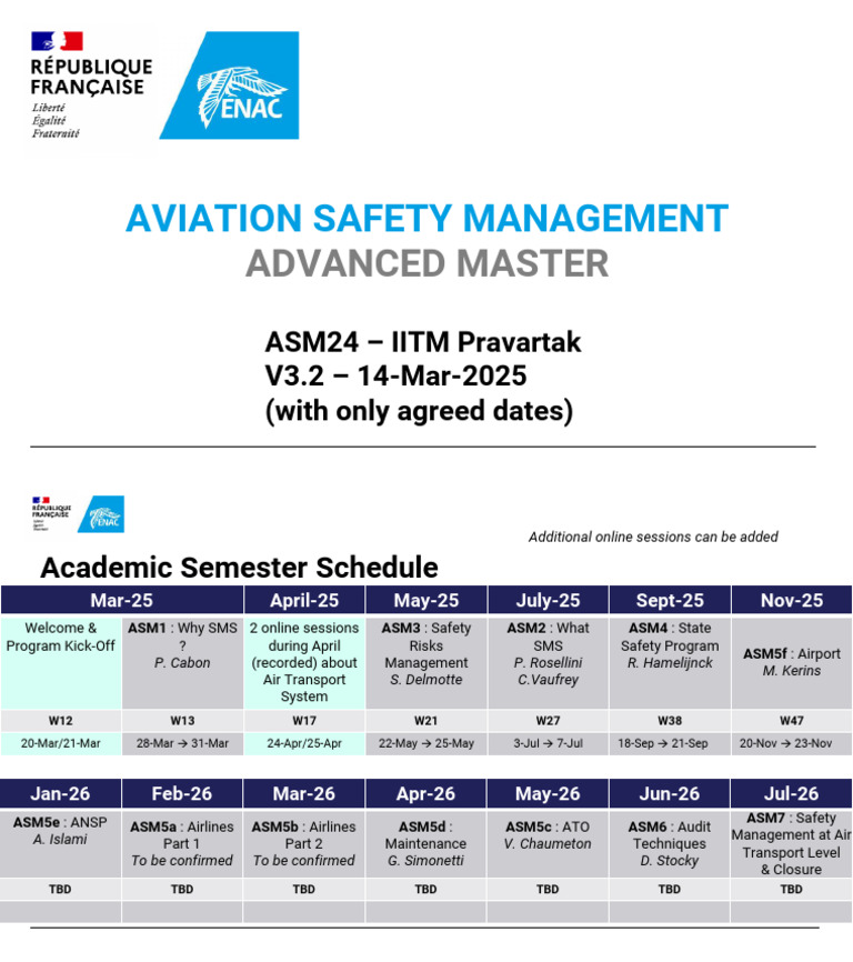 ASM Schedule for IITM Pravartak | PDF | Aviation | Transport