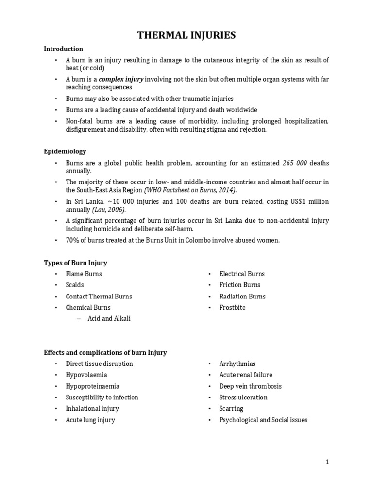 5.1 Burns Note | PDF | Burn | Intravenous Therapy