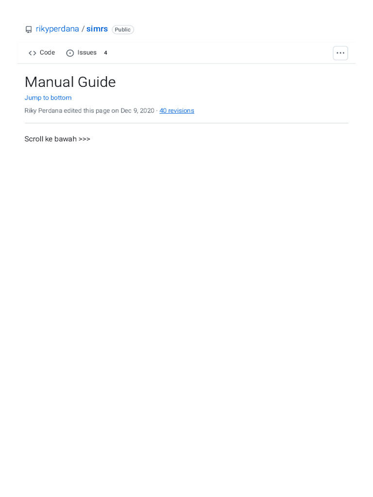 Manual Guide SIMRS | PDF