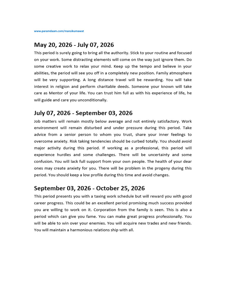 Mansi May 25 To Sep 25 | PDF