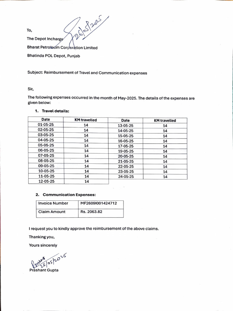 Travel and Communication Expense Claim | PDF