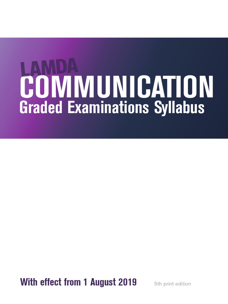 LAMDA Graded Communication Exams Guide | PDF | Learning | Communication