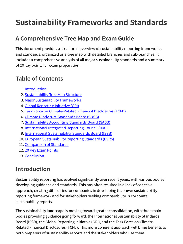 Sustainability Frameworks Guide | PDF | International Financial ...