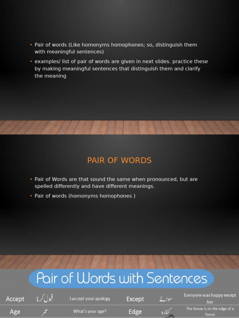 Pair of Words | PDF