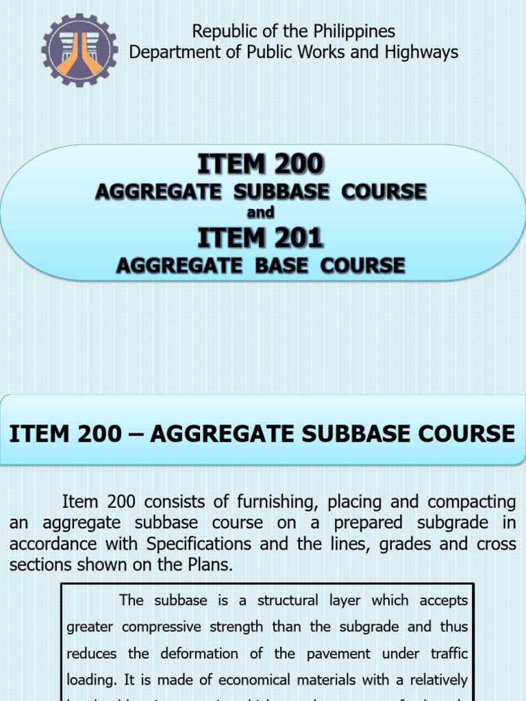 Aggregate Subbase and Base Course Guidelines | PDF | Wear ...